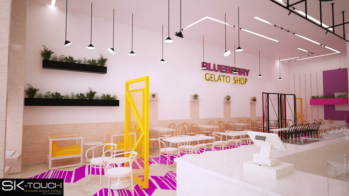 Gelato Shop Interior Design by Sara Khairallah at Coroflot.com