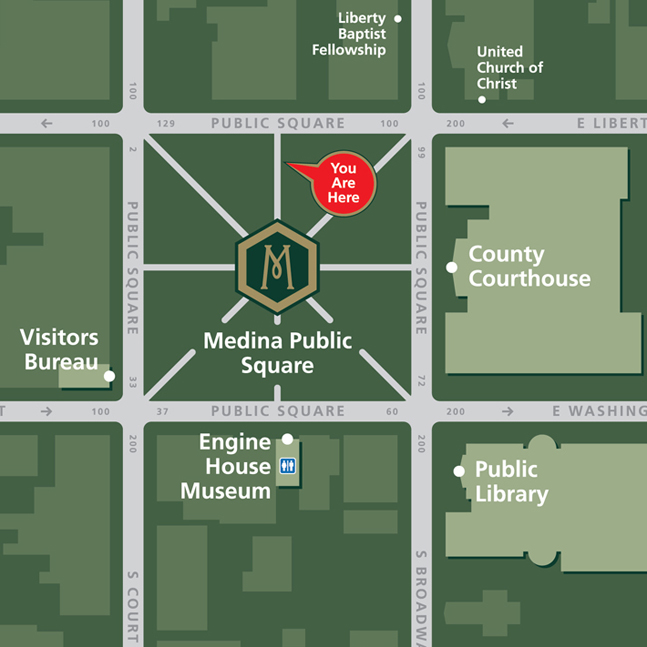 Medina, Ohio - Wayfinding, Directory Map by Gene Ullery-Smith at ...