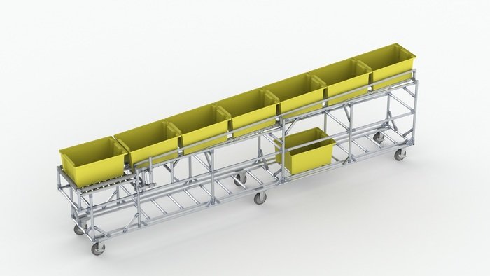 Gravity Flow Rack with Mechanical Release by Andrew Lawrence at ...