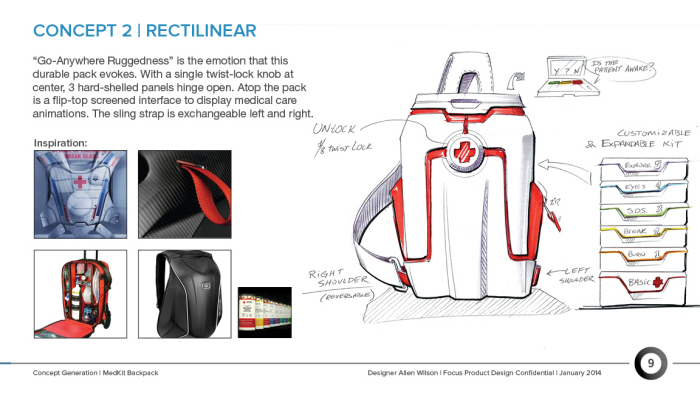 MedKit Smart Backpack by Allen Wilson at Coroflot.com