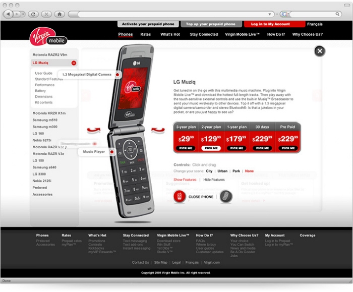 An upload by Caryl D'Souza on Coroflot: to the project Virgin Mobile