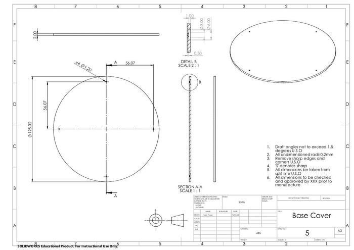 Technical Drawings - Echo Dot Stand by Sean Fraser at Coroflot.com