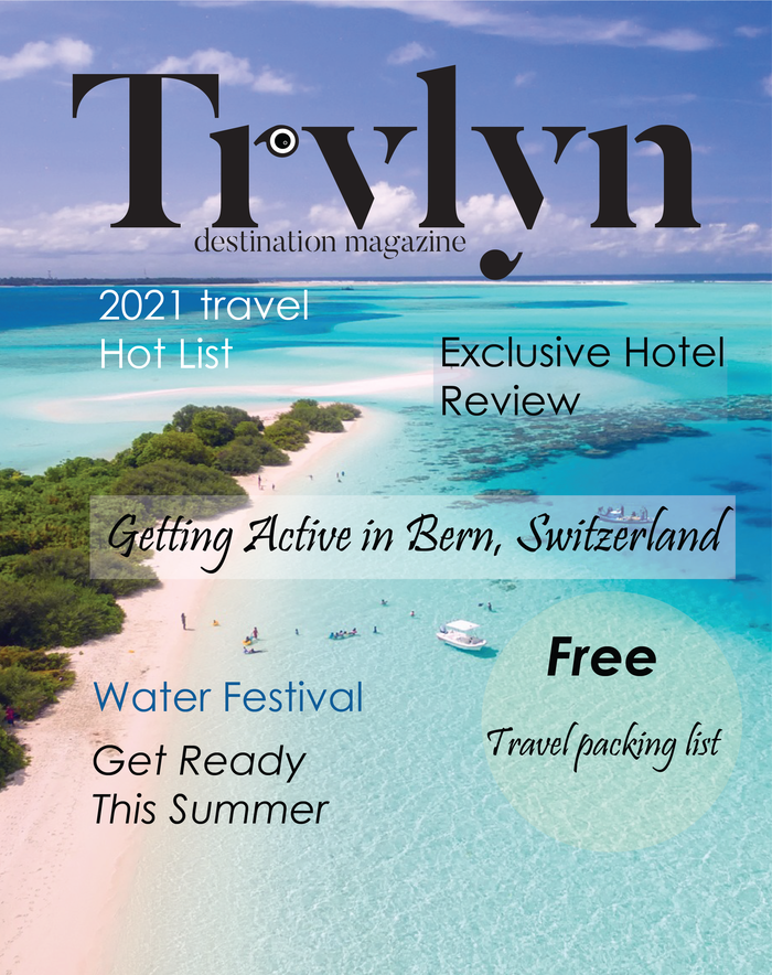 Travel magazine cover design by JIAQI HE at Coroflot.com