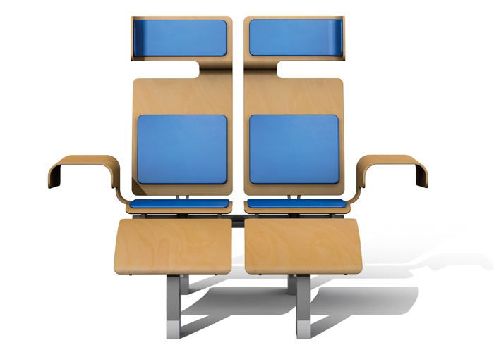 Airport terminal seating by Davin Larkin at Coroflot.com