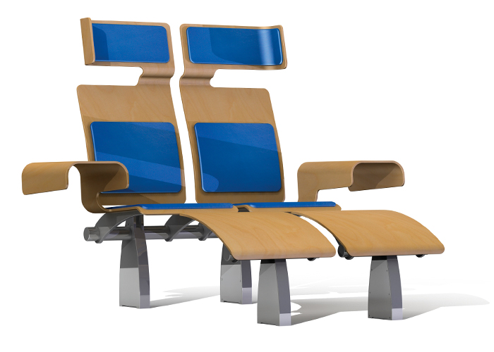 Airport terminal seating by Davin Larkin at Coroflot.com