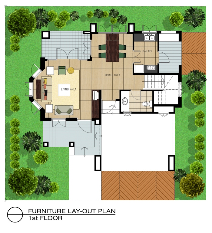 2D Interior and Exterior Illustrate by THAPANA KUSIRIVATANANUKUL at ...