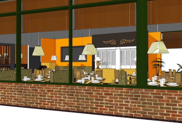 interior design _ restaurant_design 3d by THAPANA KUSIRIVATANANUKUL at ...