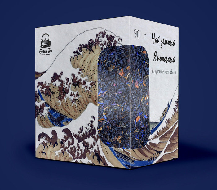 Japanese-style tea packaging design. by Elizaveta Tkachenko at Coroflot.com