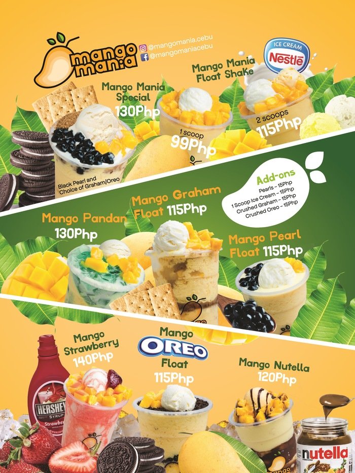 Mango Mania Menu & Banner by Sitara Beatriz Enguerra at Coroflot.com