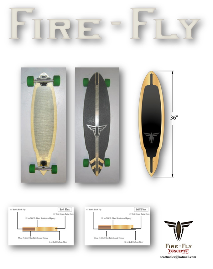 An upload by Scott Moles on Coroflot: to the project Fire-Fly Skateboards