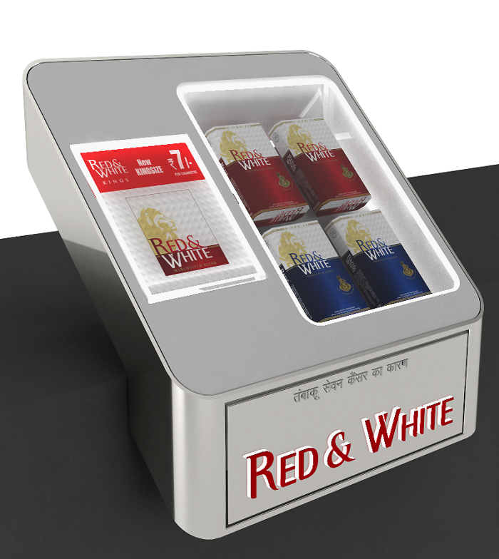 Red & White Cigarette Counter Unit by Rahul Dev at Coroflot.com