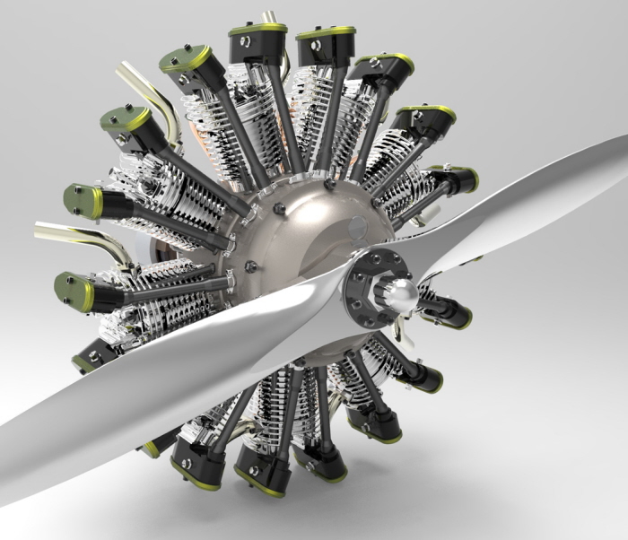 9-cylinder Radial Engine by Neilson Navarrete at Coroflot.com