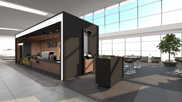 Coffee shop inside of an airport by Timuçin Uzuncan at Coroflot.com