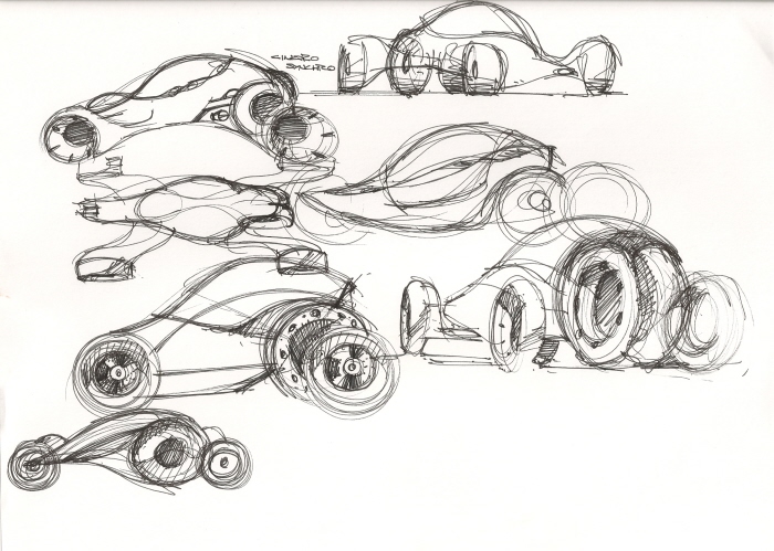 vehicle concept sketches by Paul Rossetto at Coroflot.com