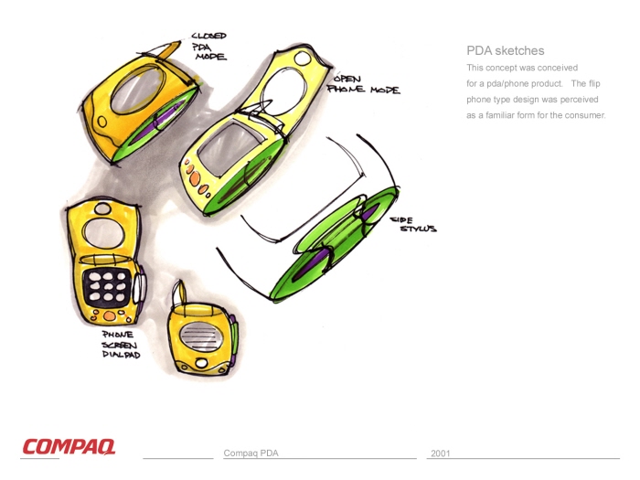 Compaq PDA concept by Paul Rossetto at Coroflot.com