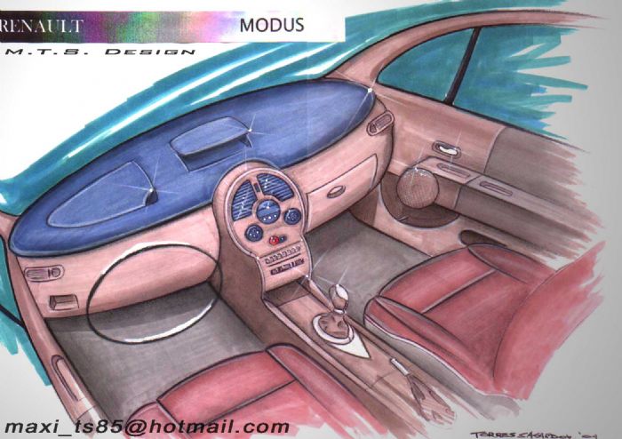 Renault Modus interiors by Maximiliano Torres Sagardoy at Coroflot.com