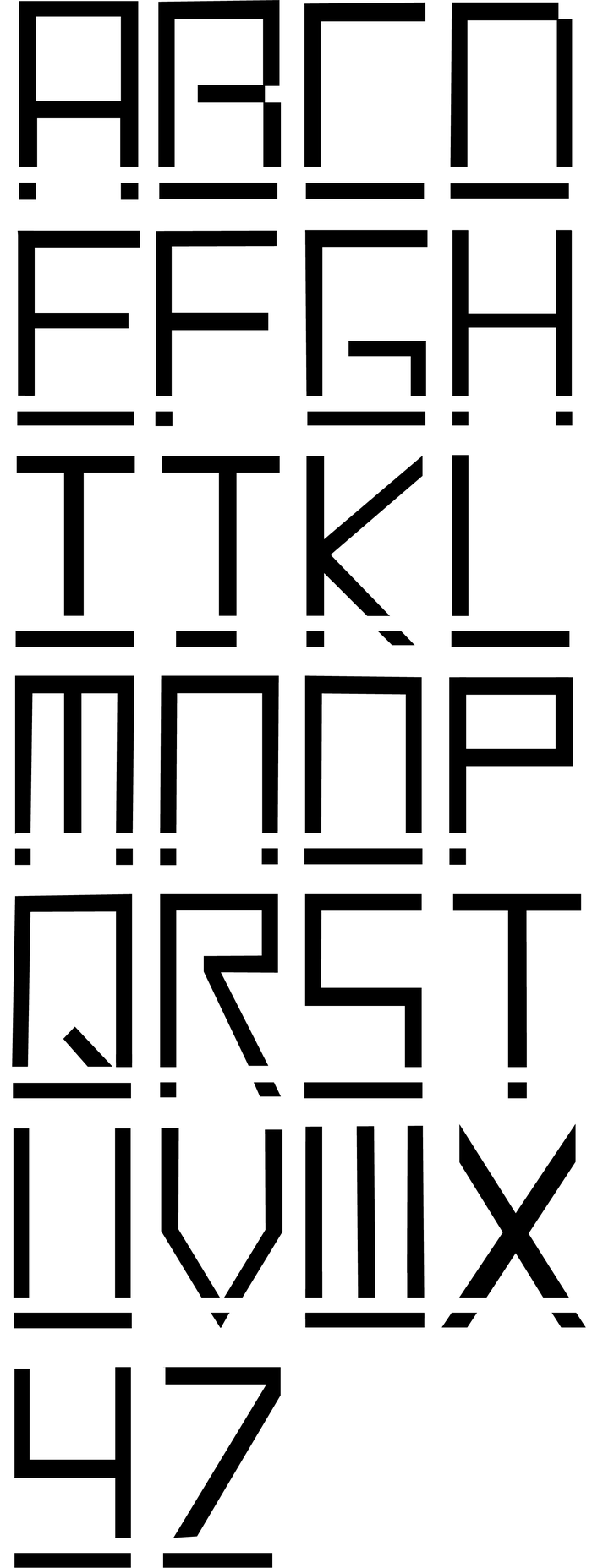 Modular Typeface by Anastasia Nicolaou at Coroflot.com