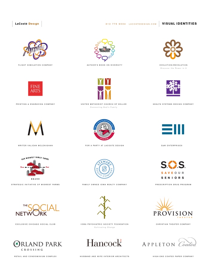 Visual Identities by Kerry LaCoste at Coroflot.com