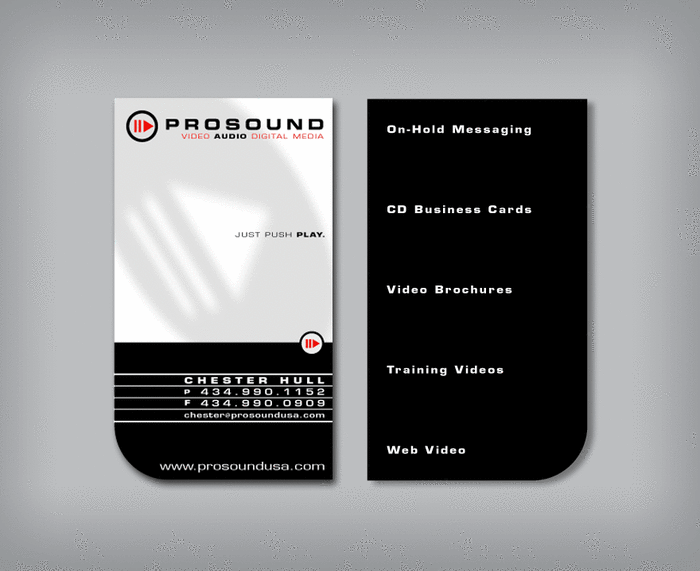 Jeff Newkirk on Coroflot: ProSound Branding & Business Card Design # ...