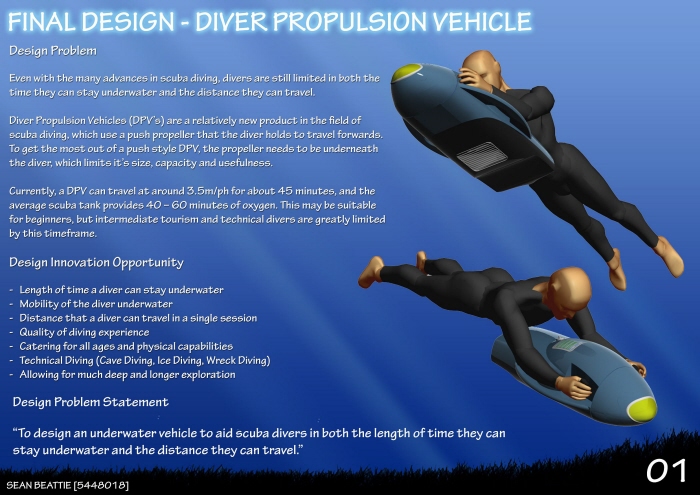 Diver Propulsion Vehicle for Scuba Divers by Sean Beattie at Coroflot.com