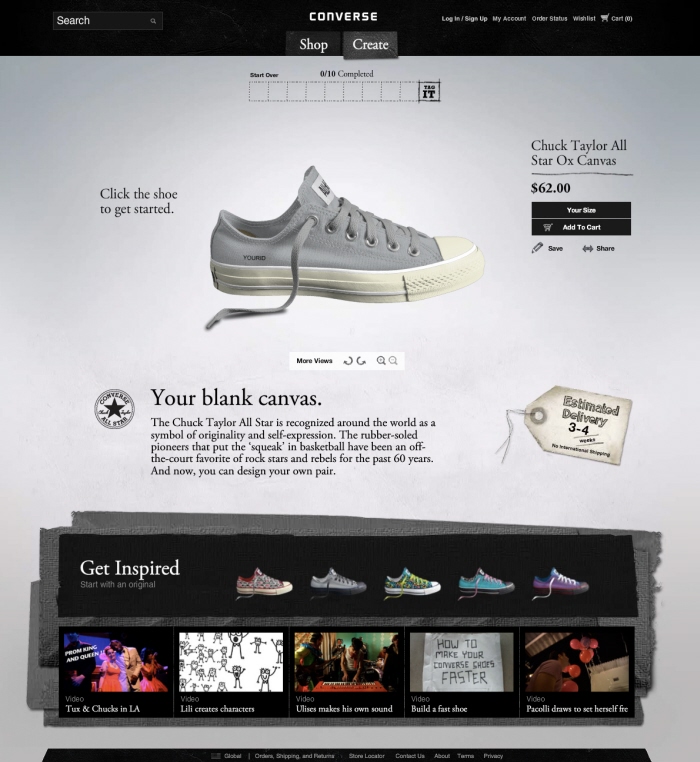 Converse website by Yuwei Fu at Coroflot.com
