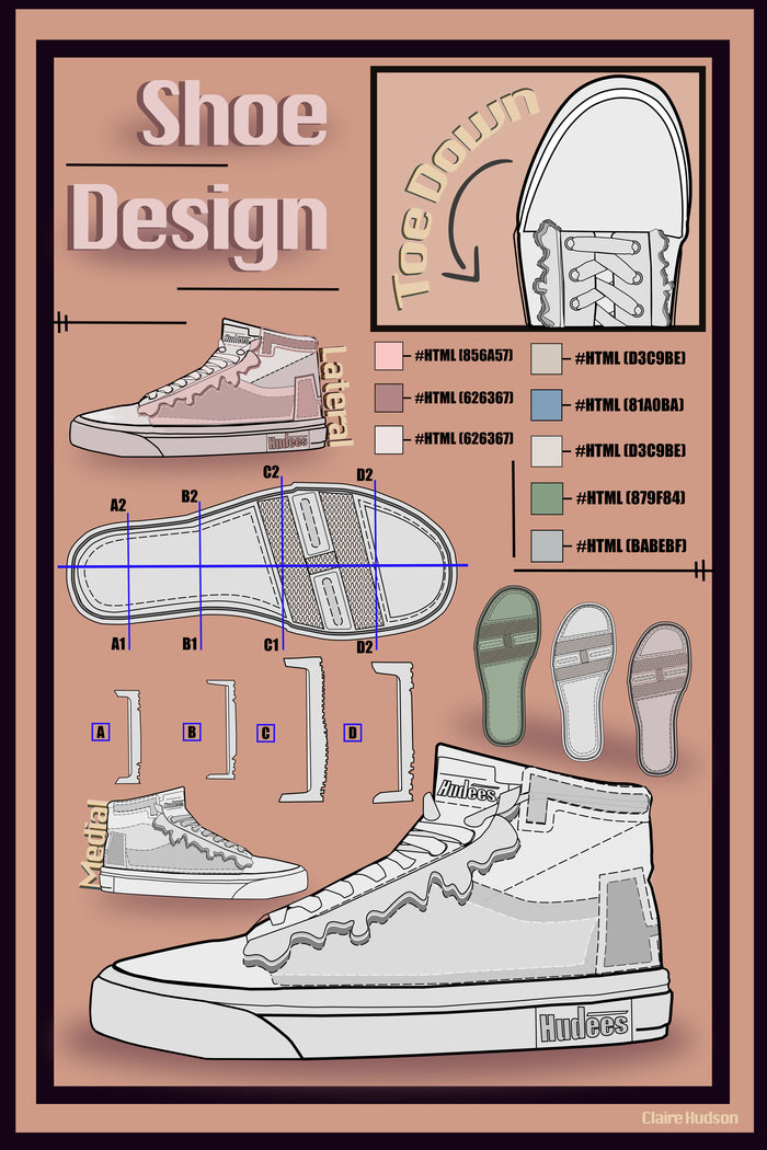 Claire Hudson on Coroflot: Shoe Design Project- 2022 #Illustrator # ...