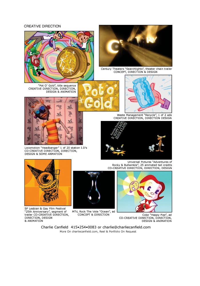 Animation Art Samples by Charlie Canfield at Coroflot.com