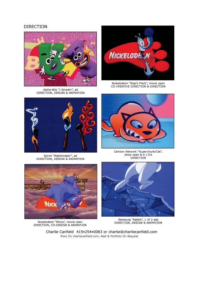 Animation Art Samples by Charlie Canfield at Coroflot.com