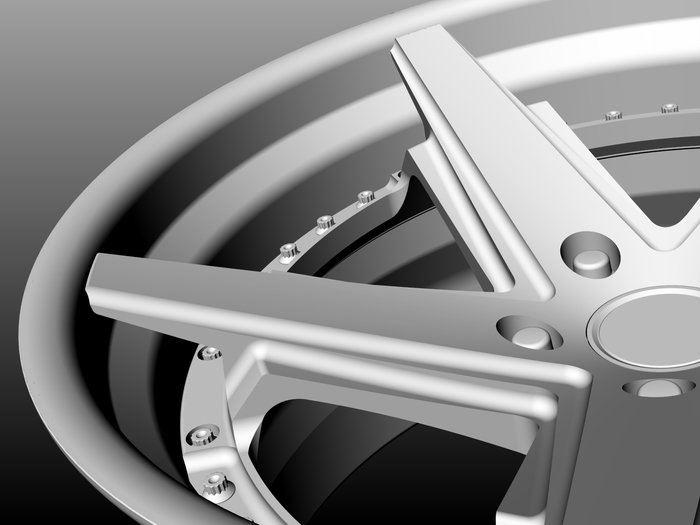 Early Wheel Concepts rendered in Rhino by Byron Gillen at Coroflot.com