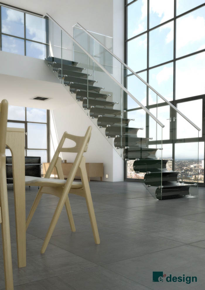 Carbon Fibre Stairs by Geoffrey Packer at Coroflot.com