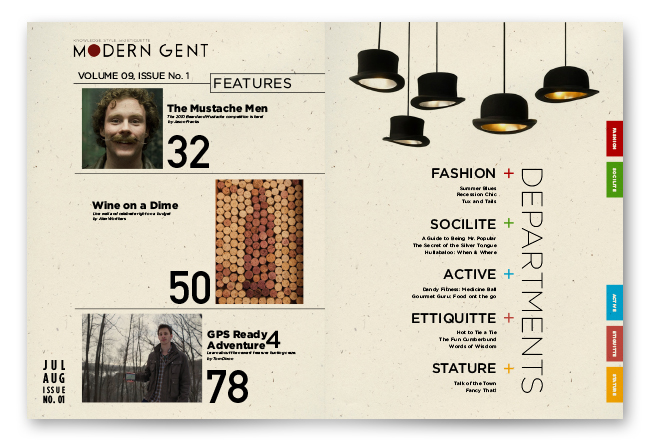 Modern Gent: Magazine + ePub by Sam Gensburg at Coroflot.com