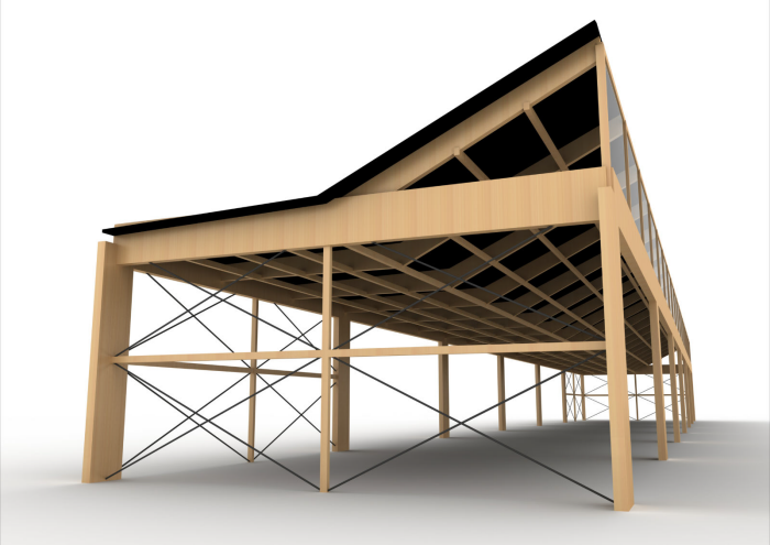 3D Modeled & Visualized Wooden Structures by Laura Cutler at Coroflot.com