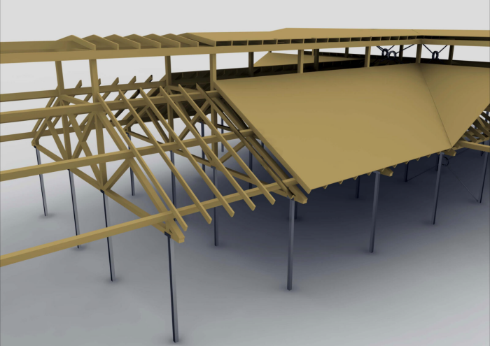 3D Modeled & Visualized Wooden Structures by Laura Cutler at Coroflot.com