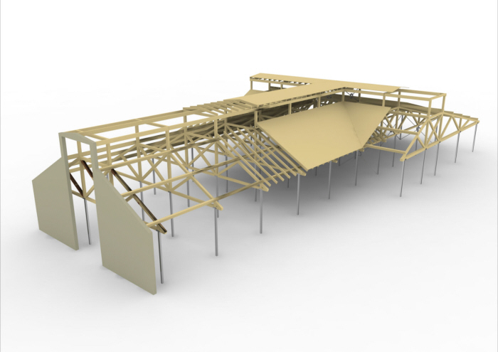 3D Modeled & Visualized Wooden Structures by Laura Cutler at Coroflot.com