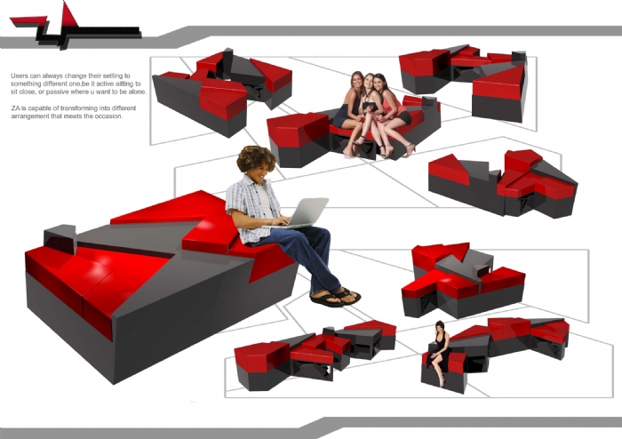 An upload by Jackson Ng on Coroflot: to the project ZA'SOFA