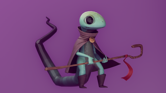 Character Model: "Lizard Wizard" by Max Baron at Coroflot.com