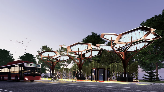 Sayembara INTRVL 2022 Interior Halte Bus 1 st Winner E-TREE HALTE by ...