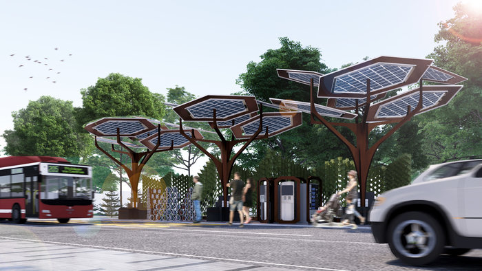 Sayembara INTRVL 2022 Interior Halte Bus 1 st Winner E-TREE HALTE by ...