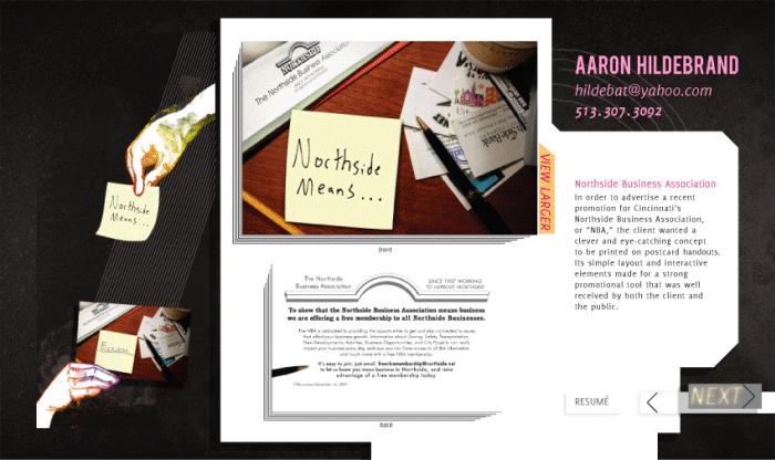 An upload by Aaron Hildebrand on Coroflot: to the project portfolio
