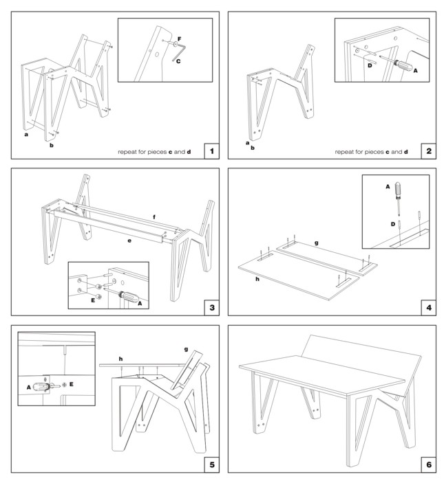 flat - flat-pack desk by Joanna Goszczynski, P.Eng. at Coroflot.com