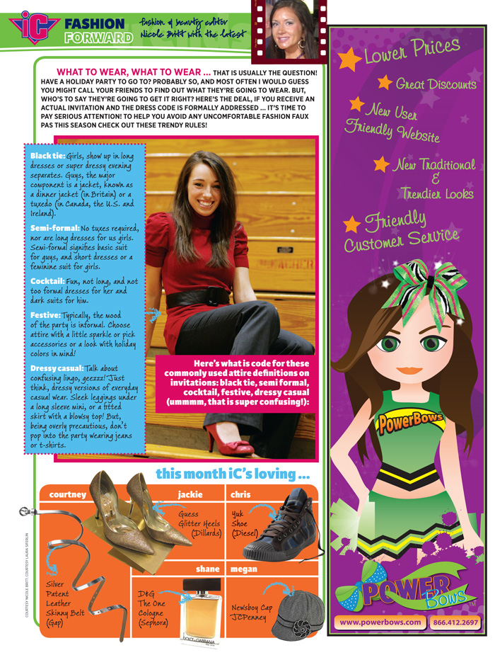 Inside Cheerleading magazine by Courtney Wilkes Muller at Coroflot.com