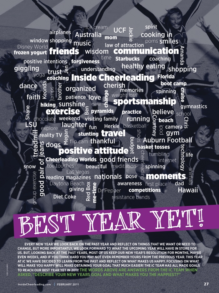 Inside Cheerleading magazine by Courtney Wilkes Muller at Coroflot.com