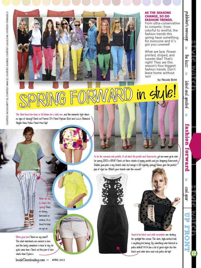 Inside Cheerleading magazine by Courtney Wilkes Muller at Coroflot.com