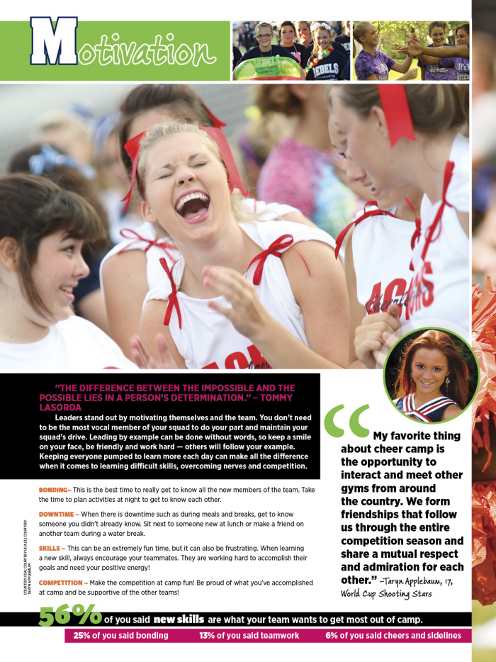 Inside Cheerleading magazine by Courtney Wilkes Muller at Coroflot.com