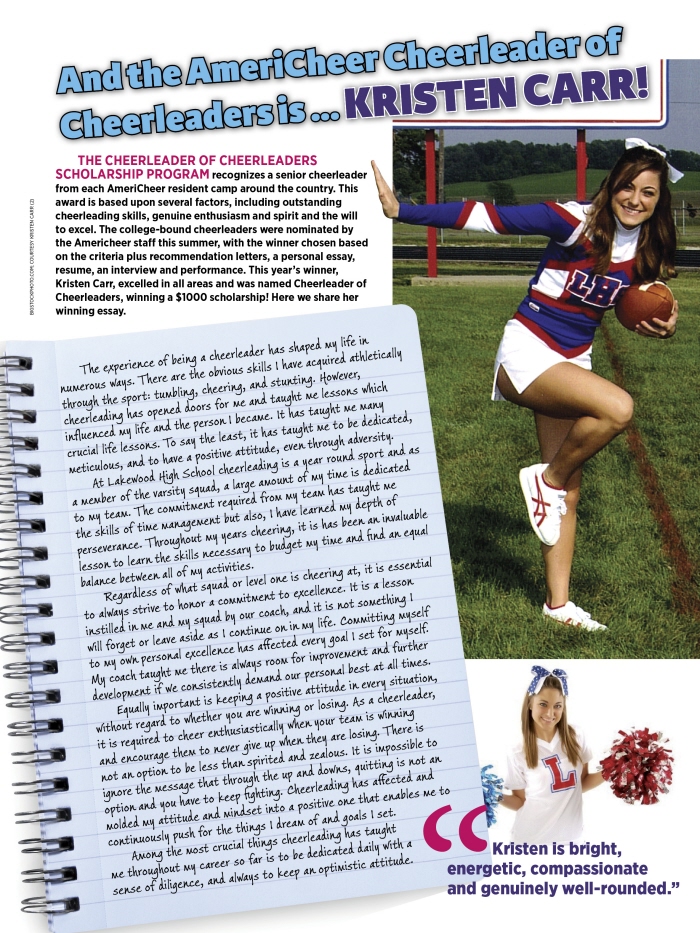 Inside Cheerleading magazine by Courtney Wilkes Muller at Coroflot.com