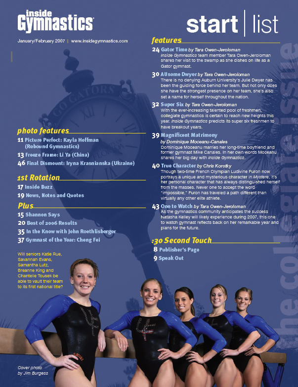 Inside Gymnastics magazine by Courtney Wilkes Muller at Coroflot.com
