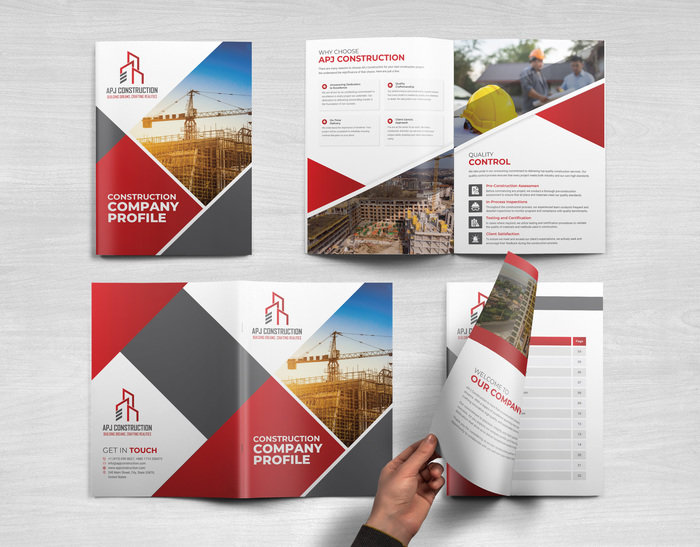 Creative Construction Company Profile Brochure Design by Designapj (by ...