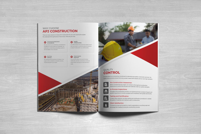 Creative Construction Company Profile Brochure Design by Designapj (by ...