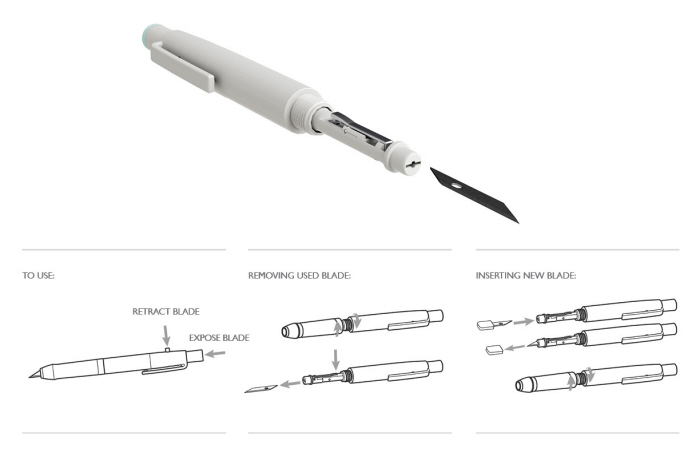 Martha Stewart Crafts: Retractable Knife by Cory Cooke at Coroflot.com