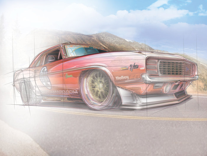 Big Red Camaro SEMA Poster by Brian Stupski at Coroflot.com